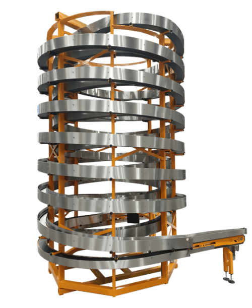 Transportador espiral con retardo de tiempo – Contec